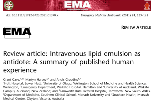 Intravenous Lipid Emulsion Therapy (ILE) – EmergencyPedia