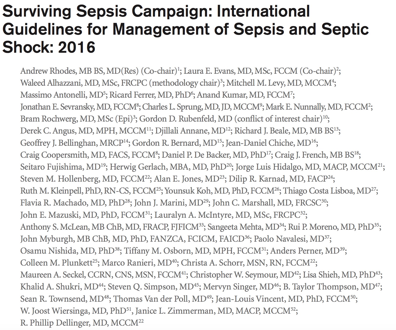 New Sepsis Guidelines (2017) – EmergencyPedia